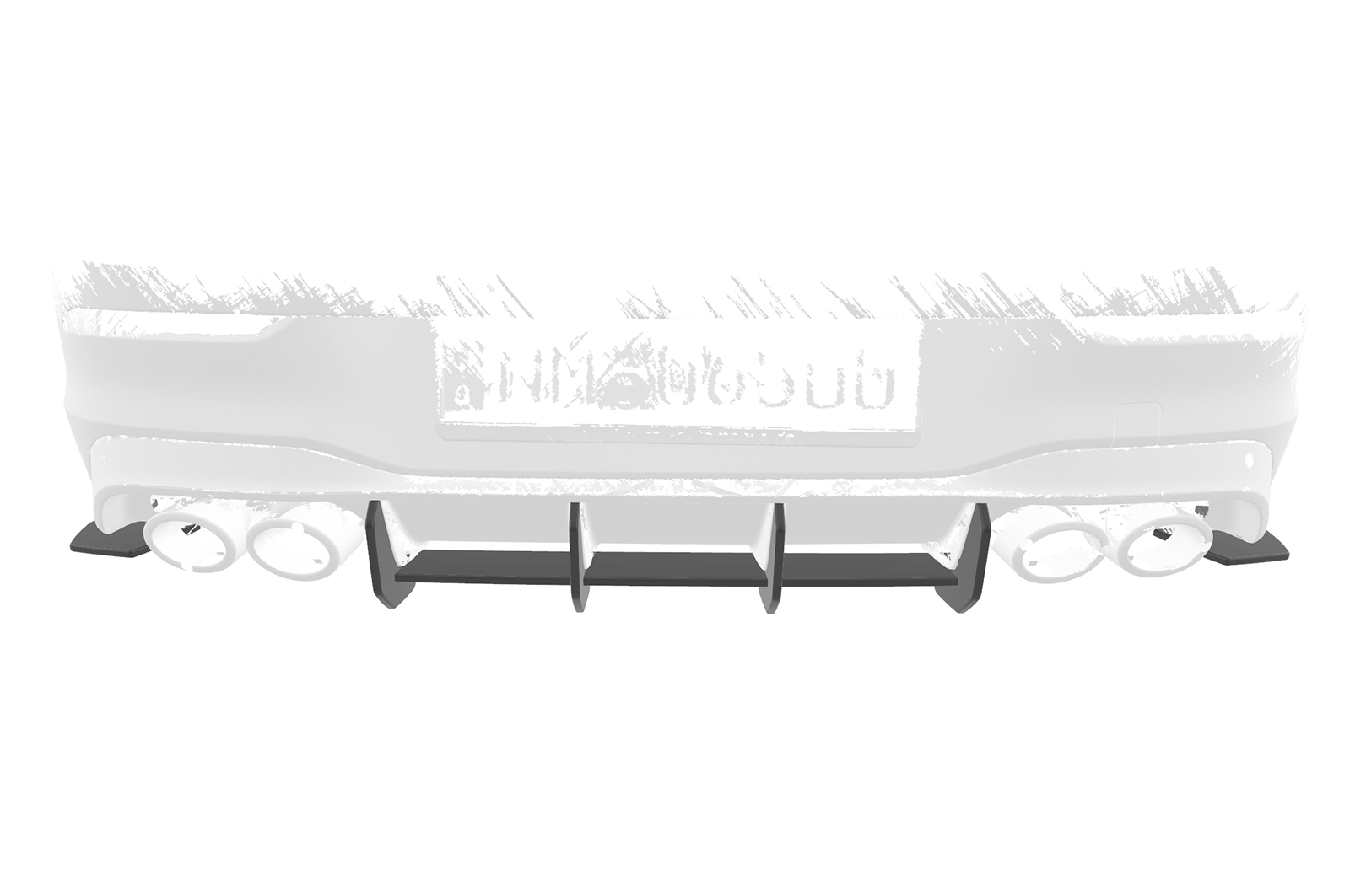 Difusor de carreras / faldón trasero para VW Golf 8 (Tipo CD) R HA315-B ...